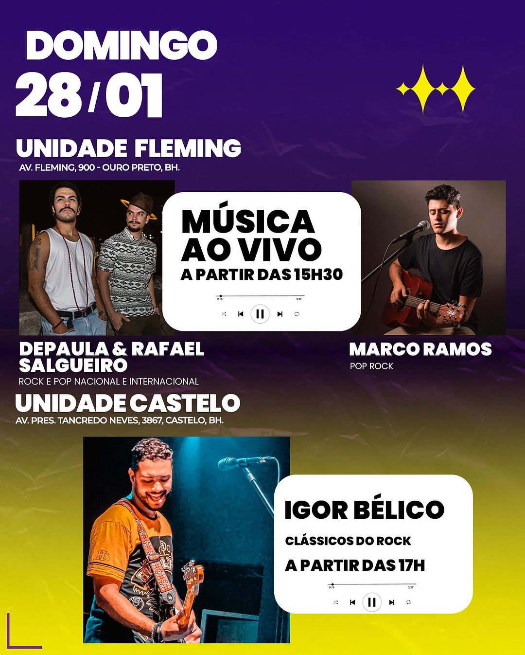 Depaula & Rafael Salgueiro + Marcos Ramos - 28/01/2024 (Domingo ...