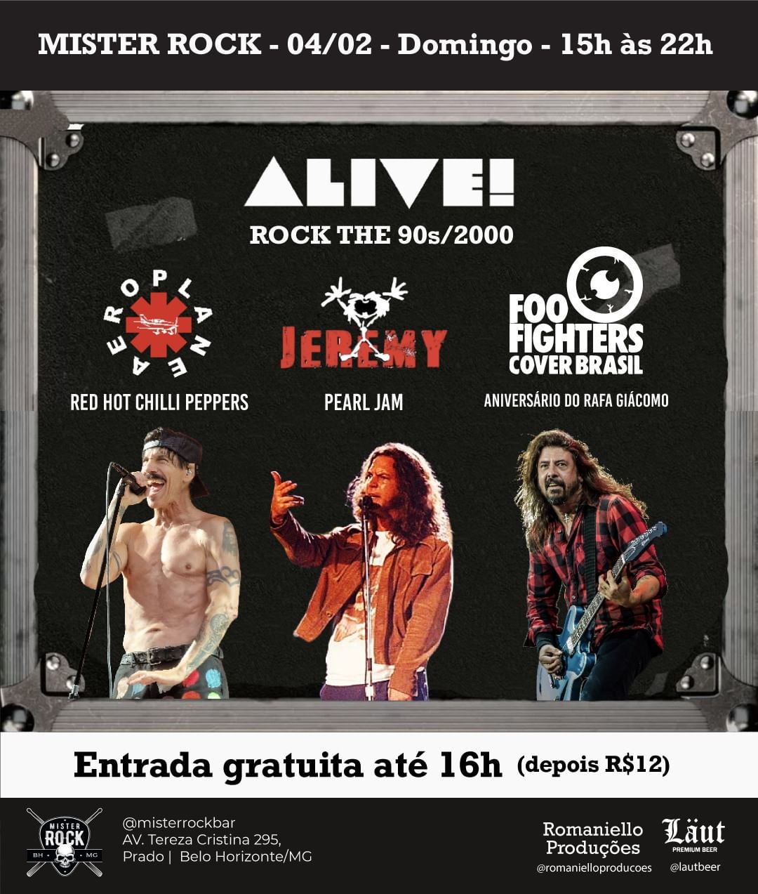 ALIVE! Rock The 90s/2000 - 04/02/2024 (Domingo) - Mister Rock
