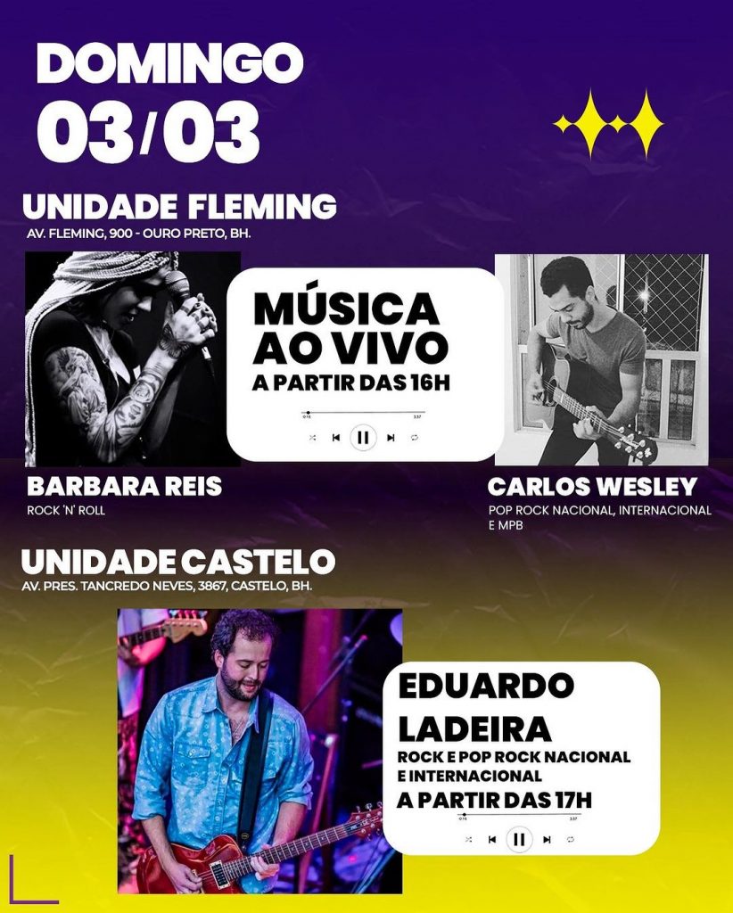 Barbara Reis | Carlos Wesley - 03/03/2024 (Domingo) - Cervejaria ...