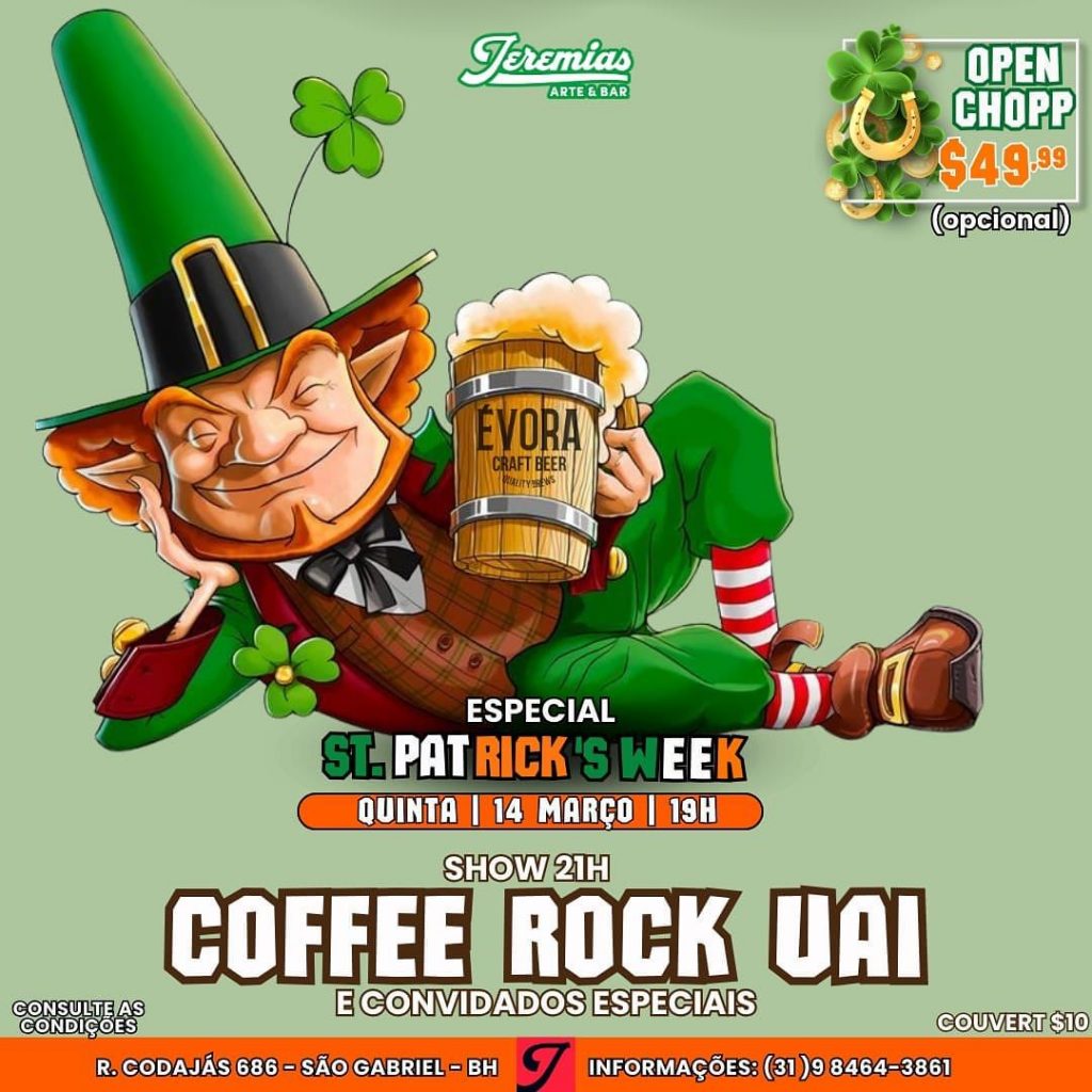 Coffee Rock Uai & Convidados – 14/03/2024 (Quinta-Feira) – Jeremias Arte & Bar