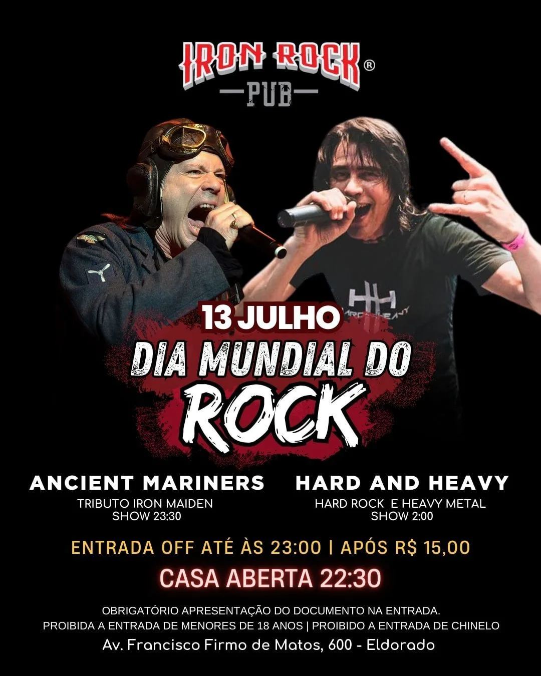 Show de Rock em BH - Dia Mundial do Rock – Ancient Mariners | Hard and ...