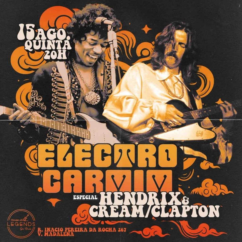 Banda Electro Carmim: Especial Hendrix & Cream/Clapton – 15/08/2024 ...